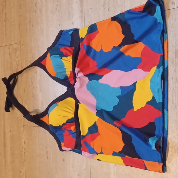 Nautica | Swim | Nautica Multicolorednavy Bold Print Design Tankini Top ...